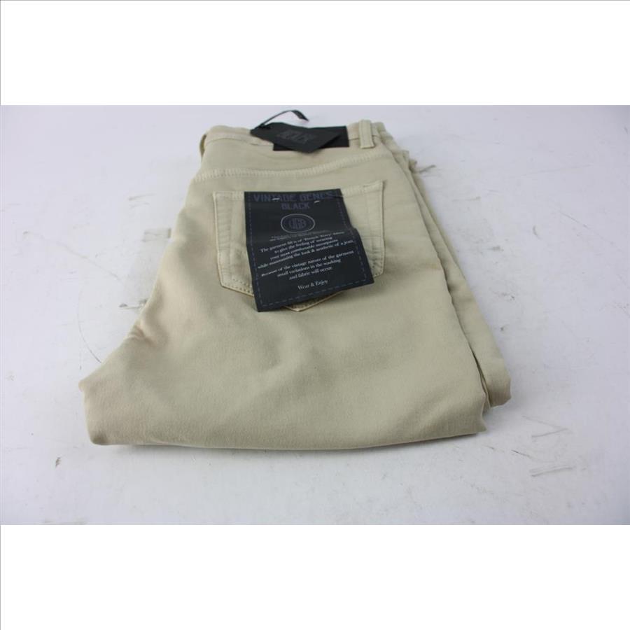 Vintage Genes Black French Terry Denim Pants, Size 30 X 30, Beige ...