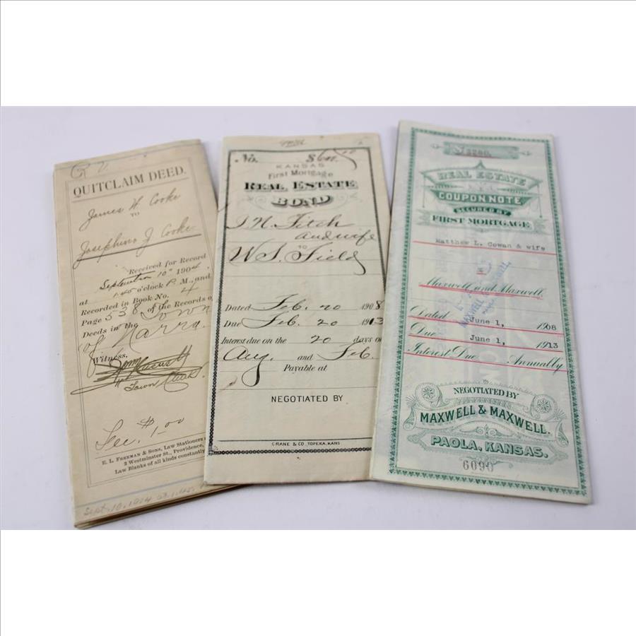 Vintage Real Estate Home Deed From 1908 | Property Room