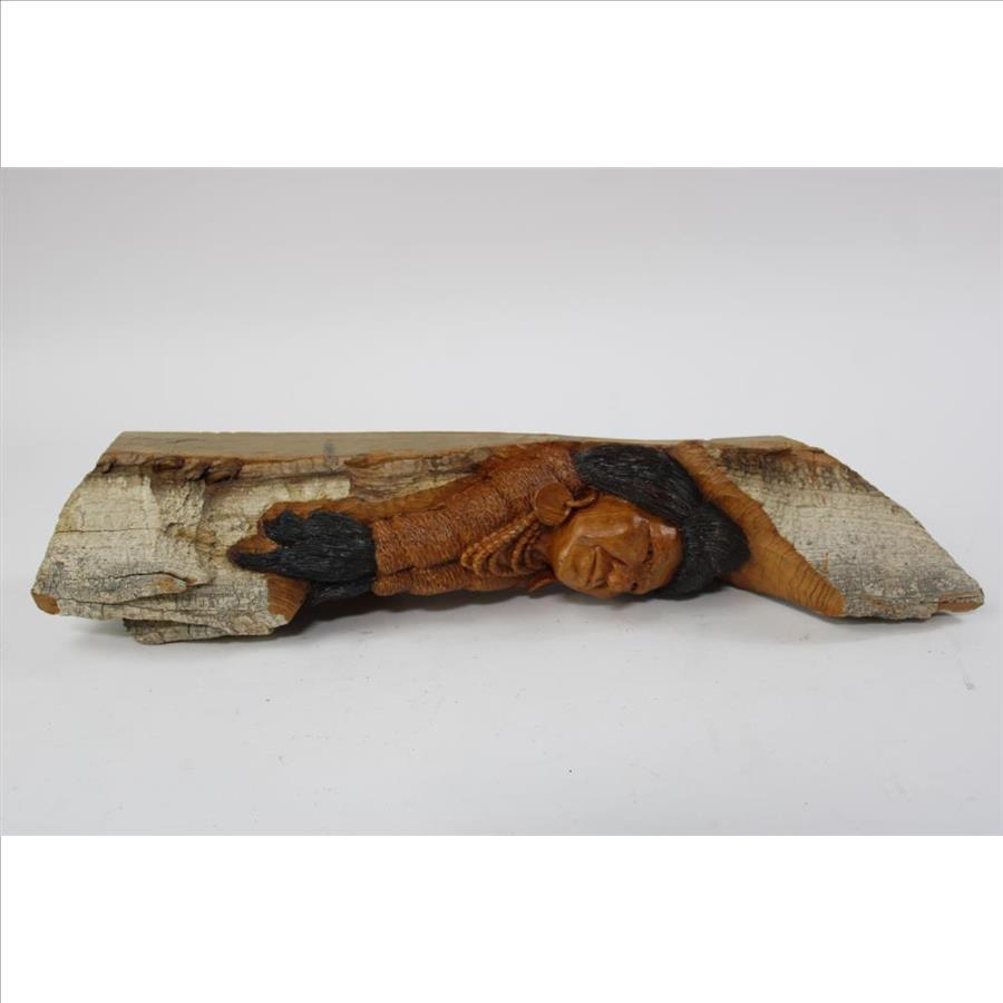 Wooden Carving Of Native American | Property Room