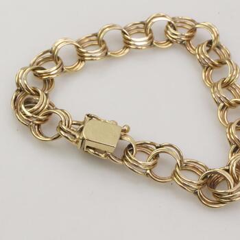 12k Gold Open Box Clasp Bracelet | Property Room