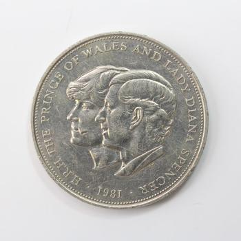 1981 HRH Prince Of Wales And Lady Diana Spencer Commemorative Coin ...