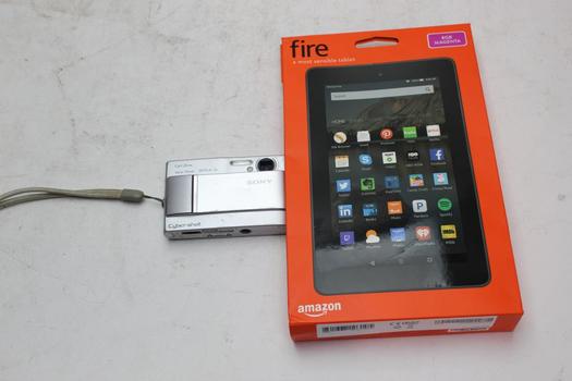Amazon 7" Fire Tablet And Sony Cyber-Shot Digital Camera | Property Room