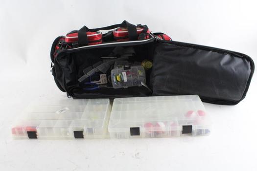 Bass Pro Shops Tackle Bag, With Cases And Tackle, 50+ Pieces | Property ...