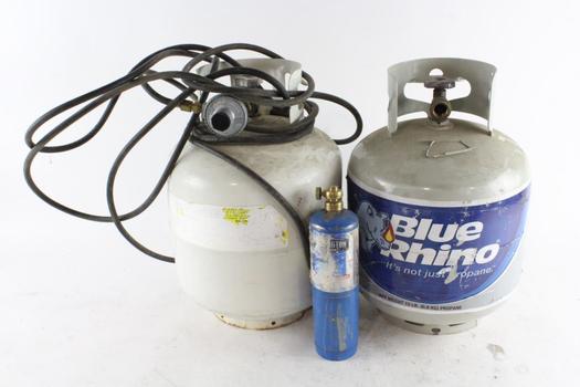 Blue Rhino 15lb Propane Tank And More, 3 Pieces | Property Room