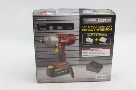 Chicago Electric 18V 1/2" Cordless Impact Wrench #60380 | Property Room