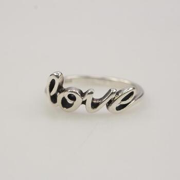 James Avery Sterling Silver "Love Script" Ring | Property Room