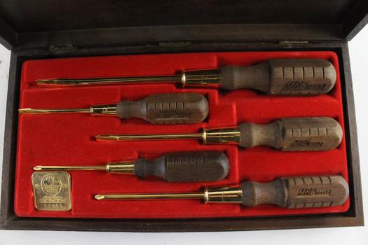 Mac Tools 24K Gold Plated 5-Piece Screwdriver Set | Property Room