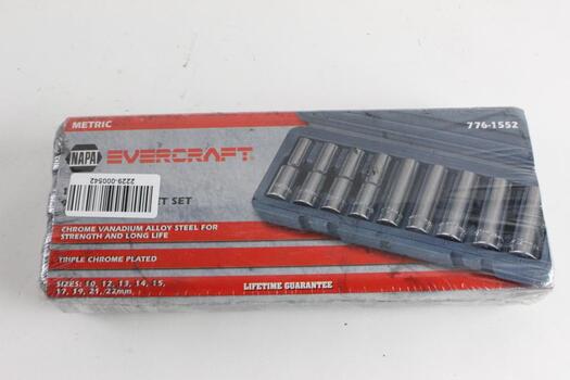 Napa Evercraft 1/2" Drive 9 Piece Deep Socket Set | Property Room