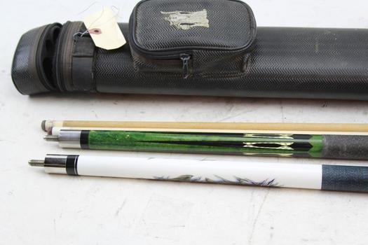 Players And Harvard Pool Cues In Case | Property Room