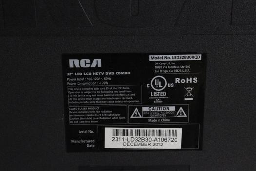 RCA 32" LED LCD HDTV DVD Combo | Property Room