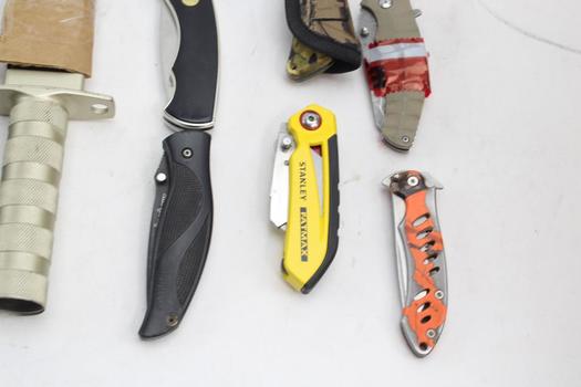 Winchester, Bass Pro Shop, Sportsman, & More Knives/Pocket Knives; 10 ...