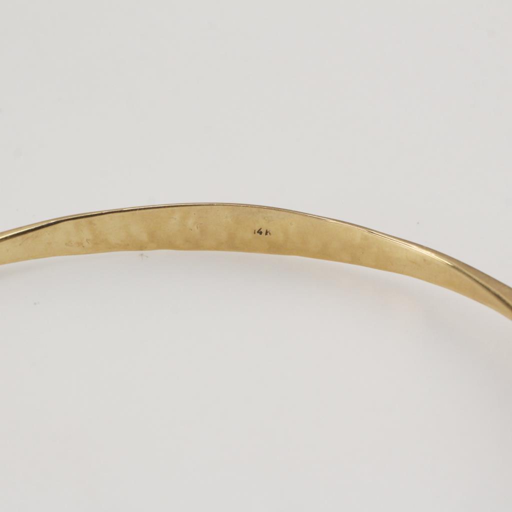 14k Gold Twisted Bangle Bracelet | Property Room