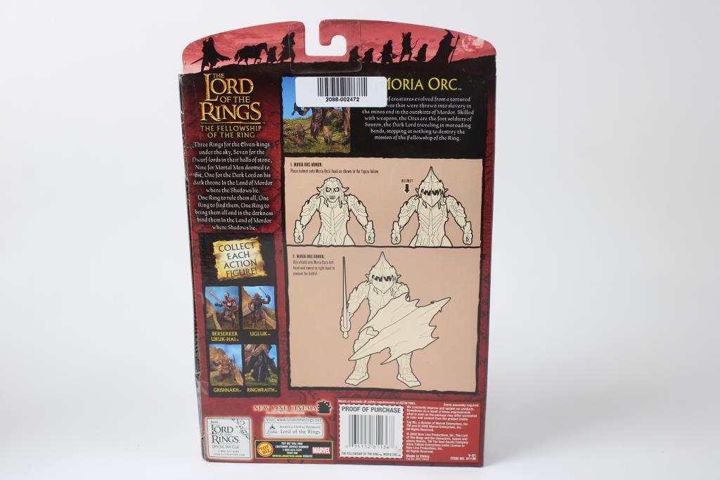 Toy Biz The Lord Of The Rings The Fellowship Of The Ring Moria Orc ...