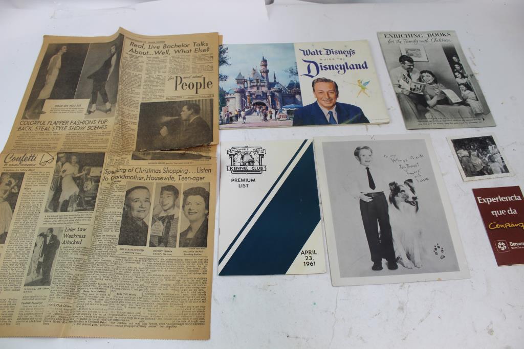 Walt Disney's Guide To Disneyland, Tim & Lassie Photo, Clippings And ...