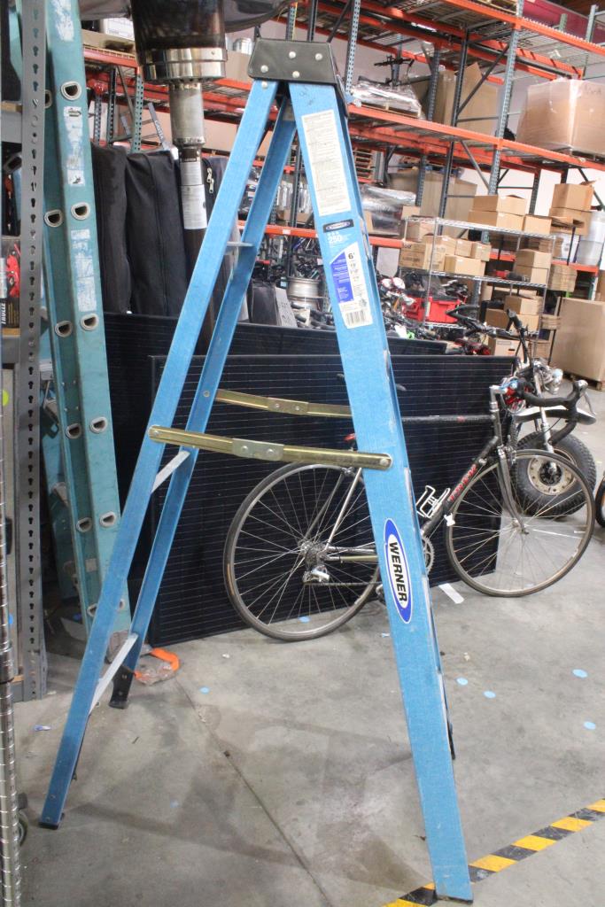 Werner 8 Ft. Fiberglass Step Ladder With 250 Lb. Load Capacity Type ...