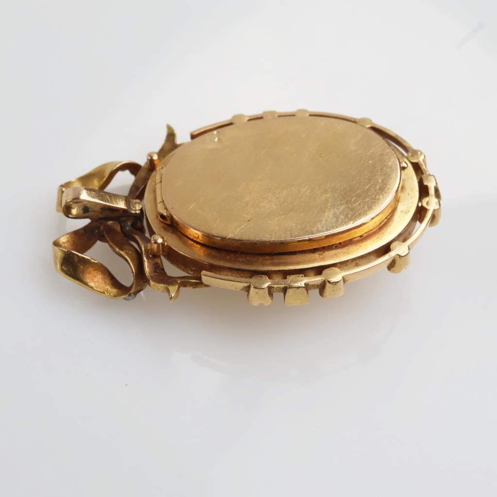 0.35ct TW Diamond 14kt GP Seed Pearl Heirloom Locket -Evaluated By Our ...