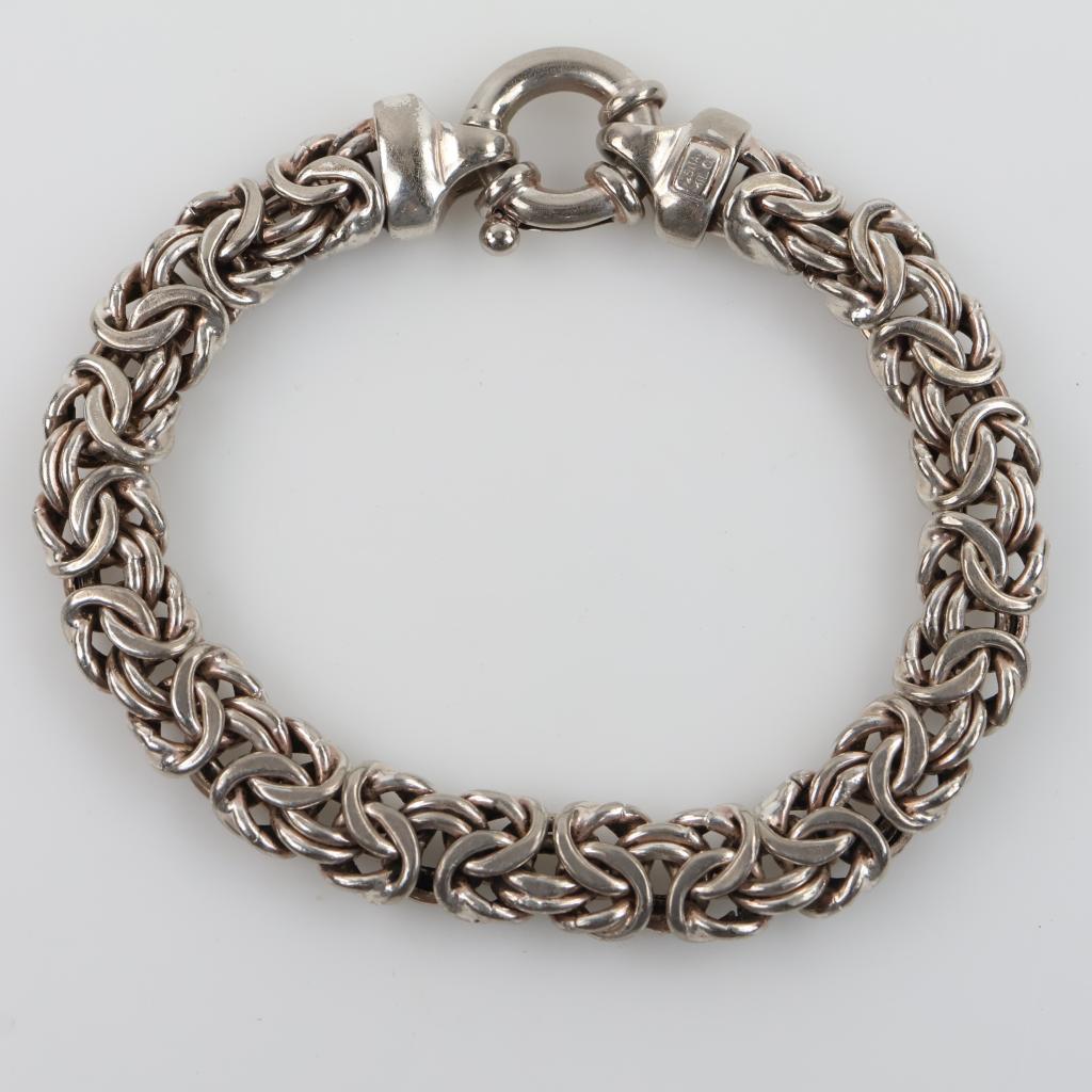 0.800 Silver Byzantine Chain Bracelet | Property Room