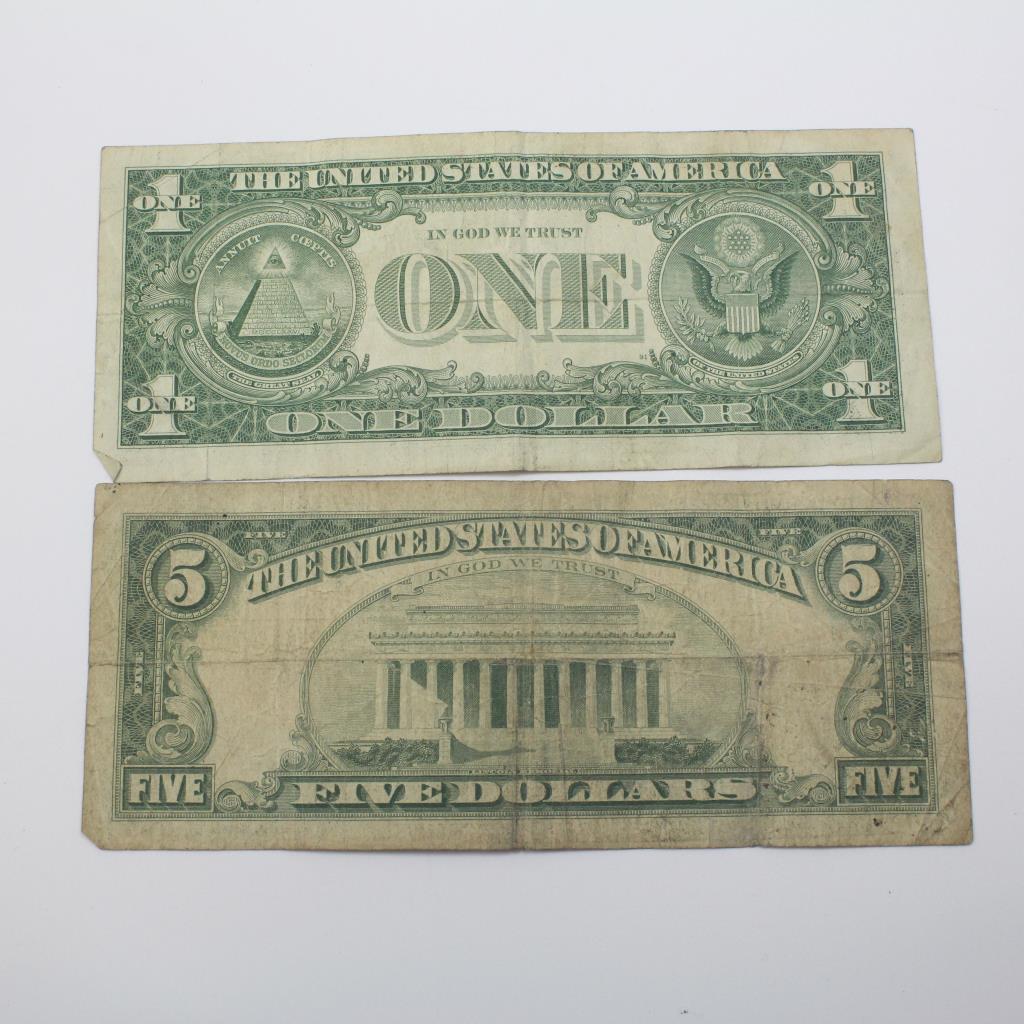 1$ Blue Seal Note, 5$ Red Seal Note | Property Room
