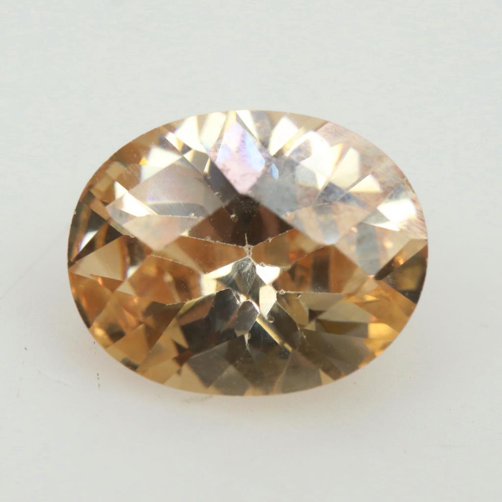 1 Oval Yellow Faceted Loose Jewelry Craft Stone | Property Room