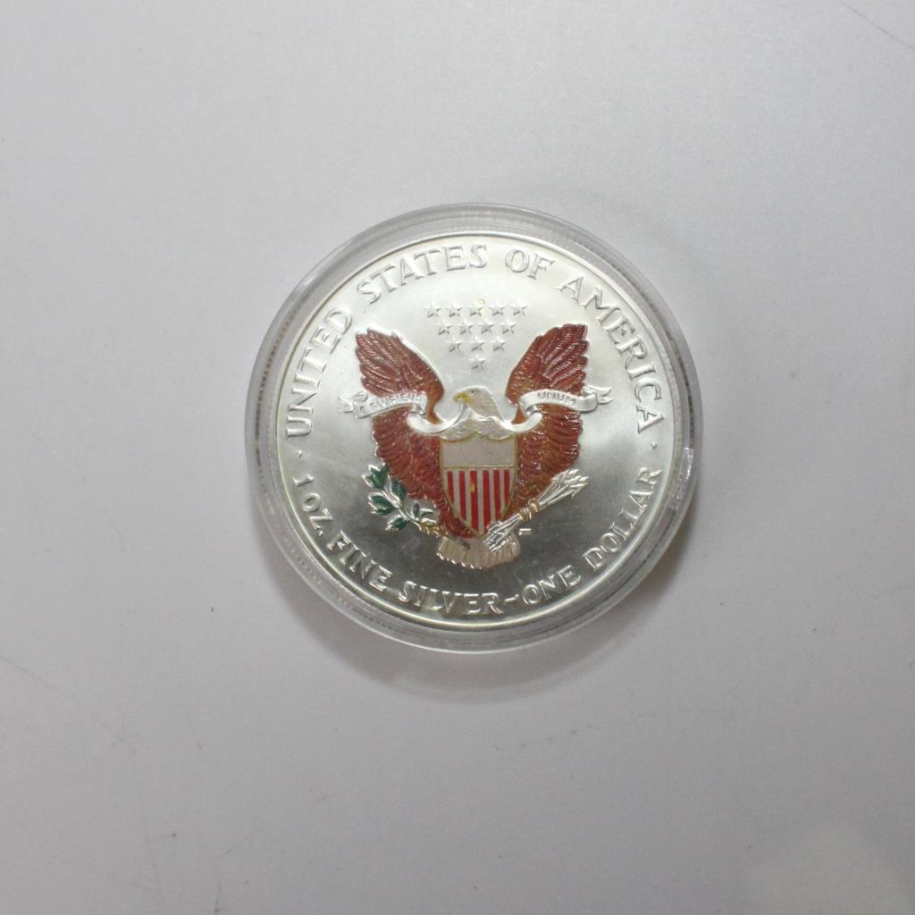 1 Oz. Silver Colorized Walking Liberty Dollar Coin | Property Room