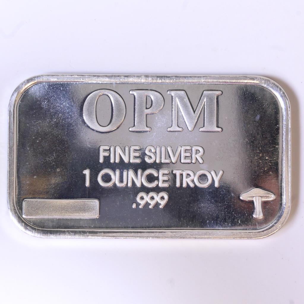 1 Troy Oz Ohio Precious Metals .999 Silver Bar | Property Room