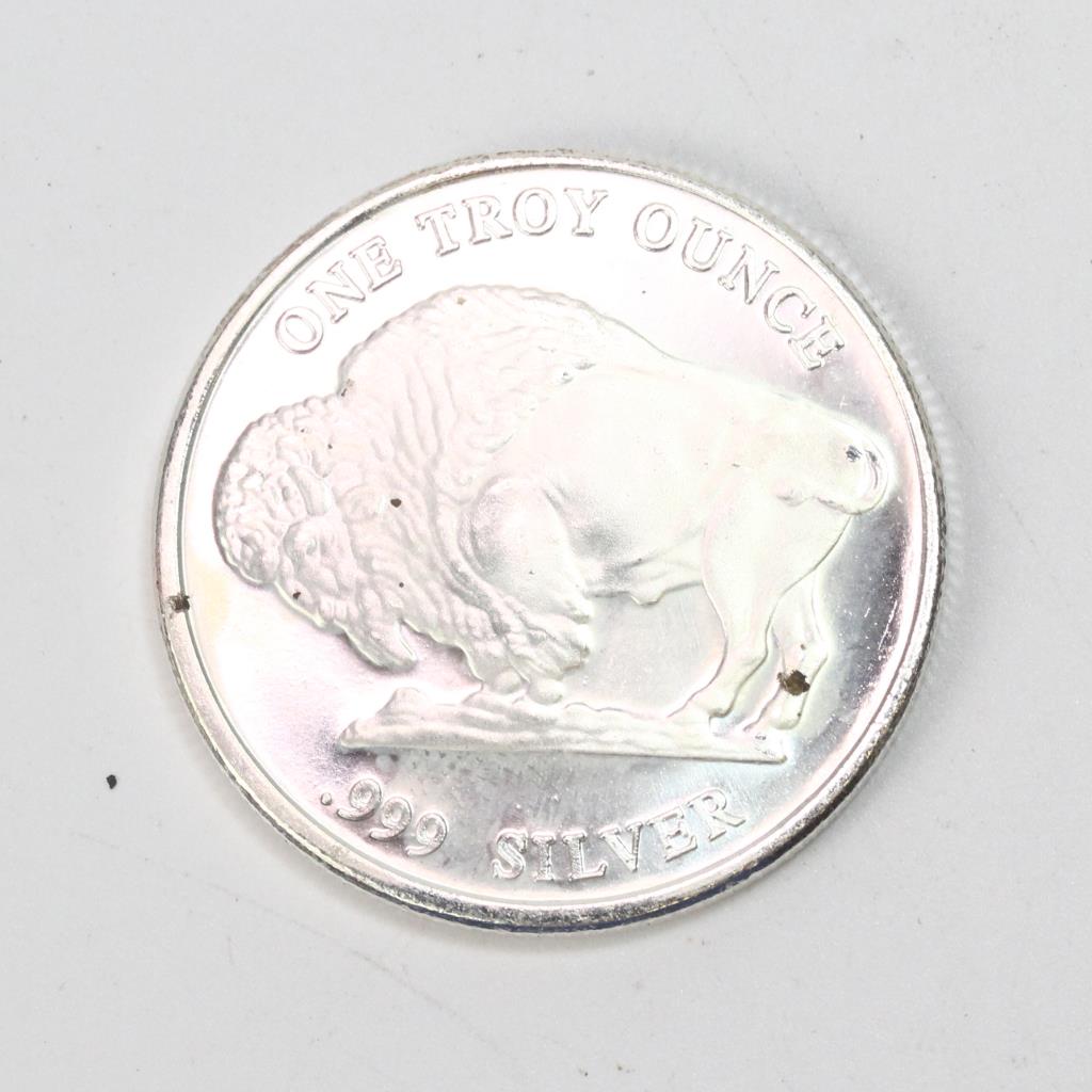 1 Troy Oz RMC Fine Silver Buffalo Round | Property Room