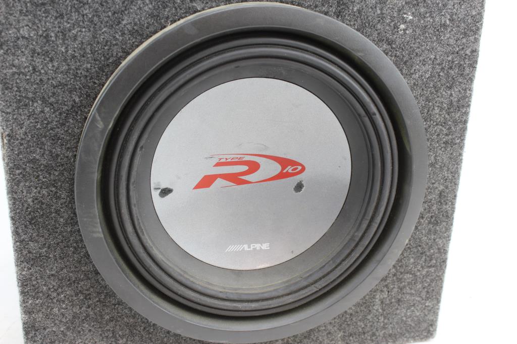 10" Alpine Type R 10 Subwoofer In Speaker Box | Property Room