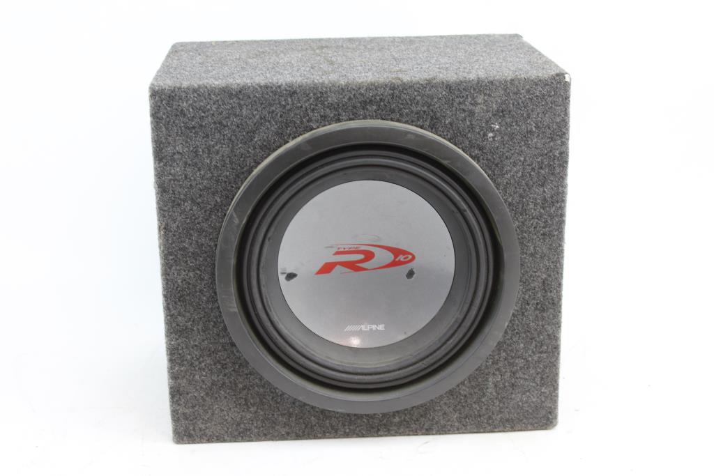 10" Alpine Type R 10 Subwoofer In Speaker Box | Property Room
