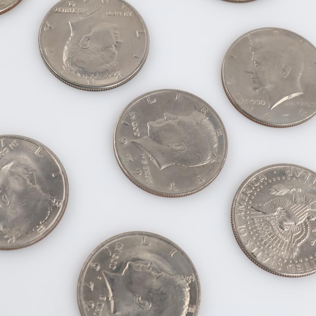 10 US Kennedy Half Dollars | Property Room