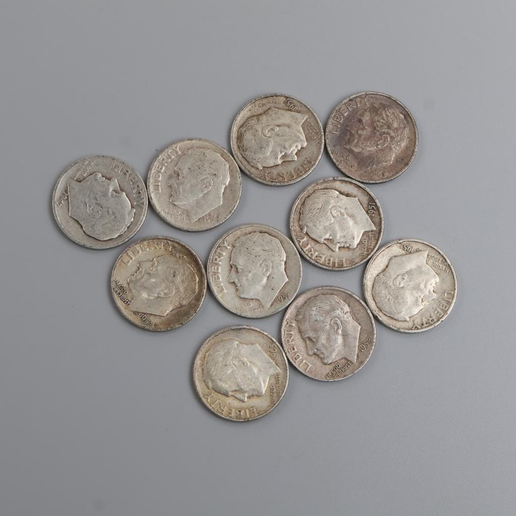10 US Silver Dimes | Property Room