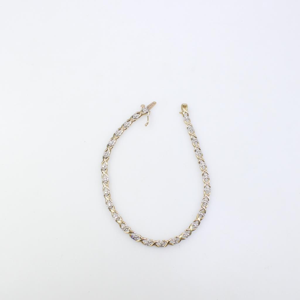 10k Gold Diamond Bracelet | Property Room