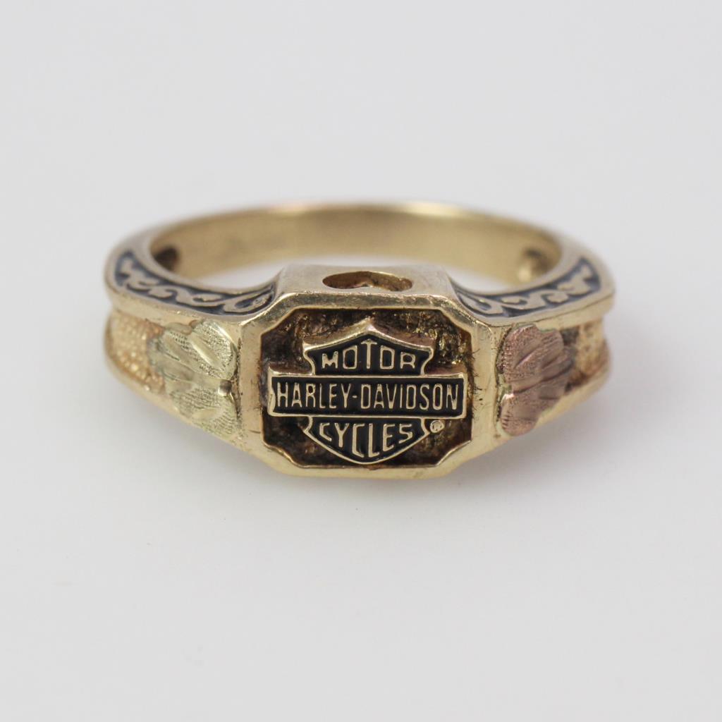 10k Gold Harley Davidson Ring 4.0g | Property Room