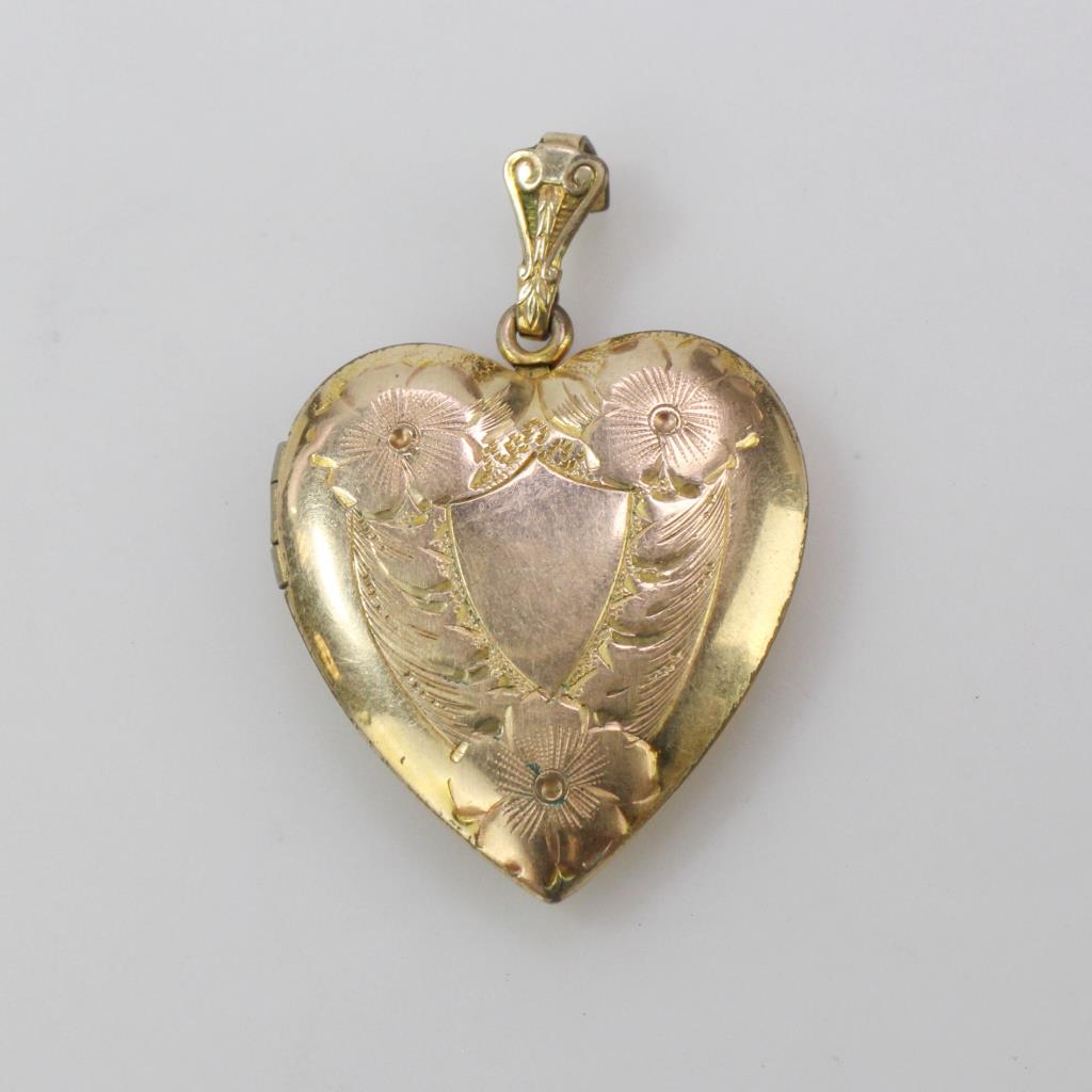 10k Gold Heart Locket Pendant 6.0g | Property Room