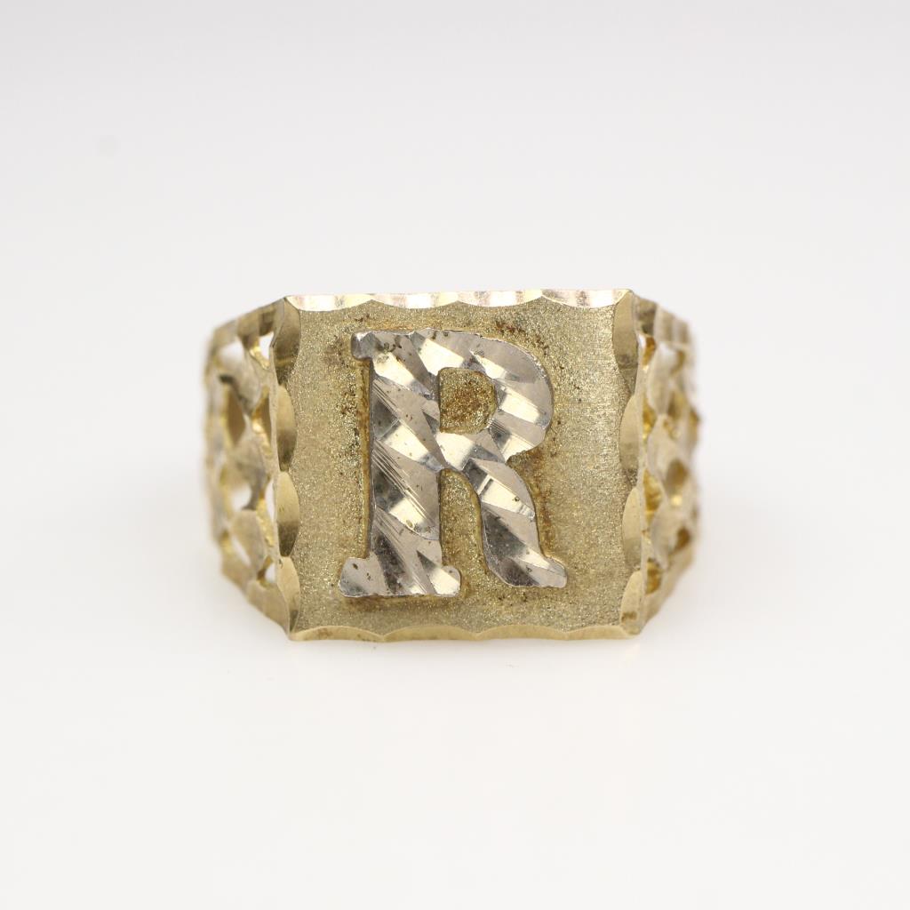 10k Gold Letter "R" Ring | Property Room