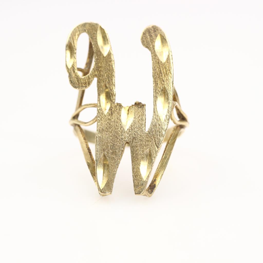 10k Gold Letter Script Ring | Property Room