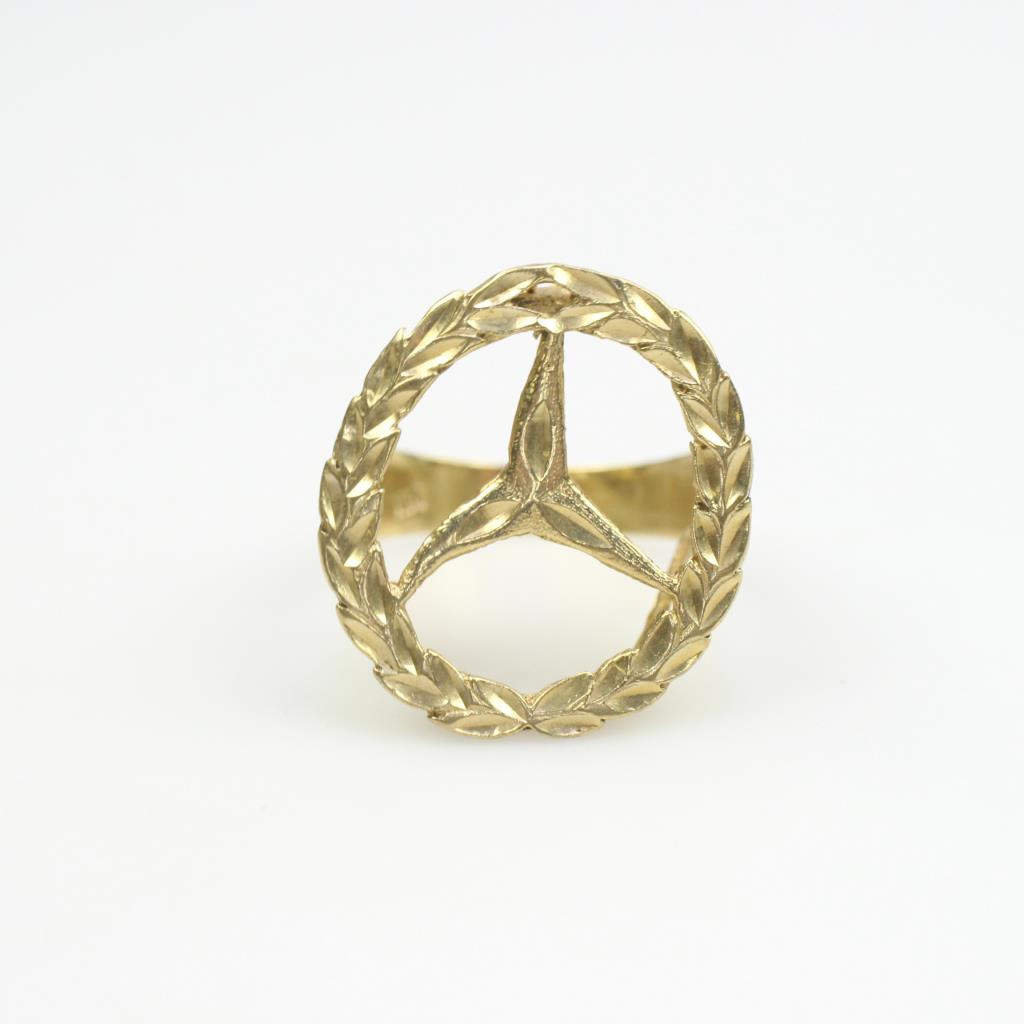 10k Gold Mercedes Benz Logo Ring | Property Room
