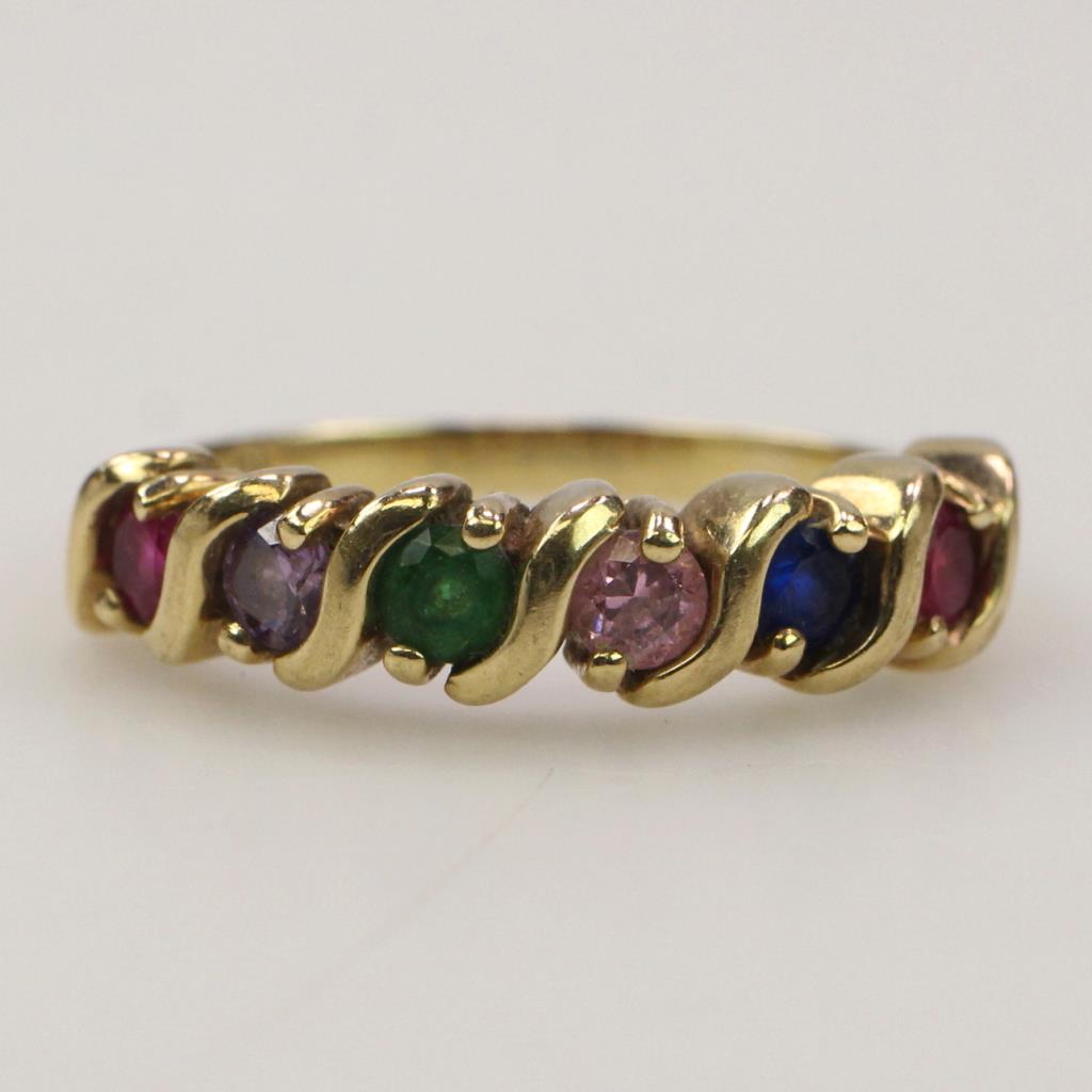 10k Gold Multi Color Stone Ring | Property Room