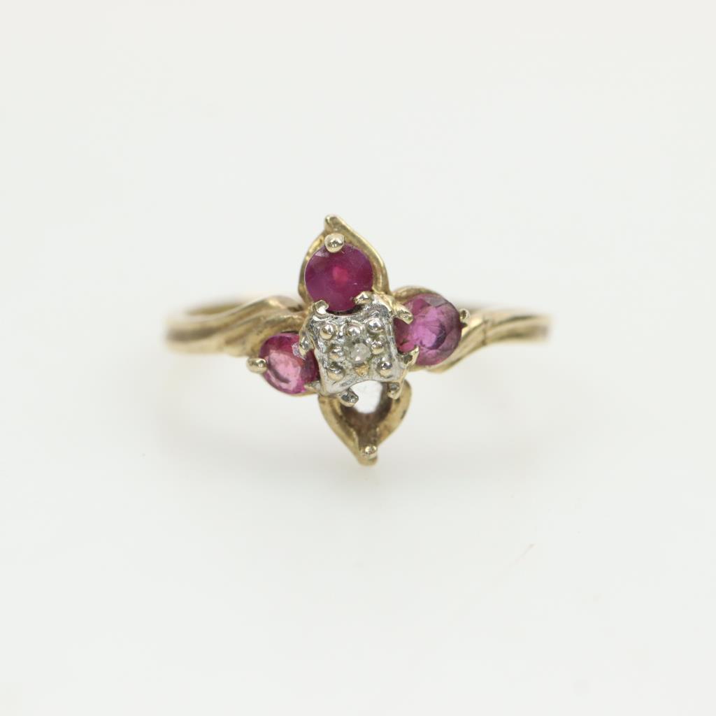 10kt Diamond And Ruby Ring | Property Room