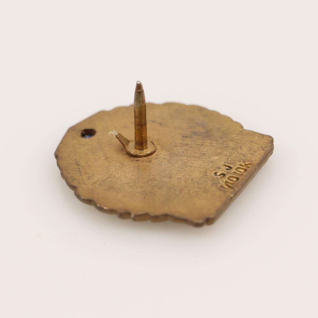10kt Gf Blue Stone Service Award Pin Property Room