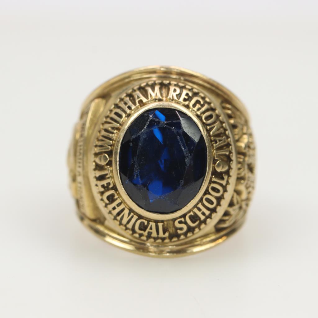 10kt Gold Blue Spinel Class Ring | Property Room