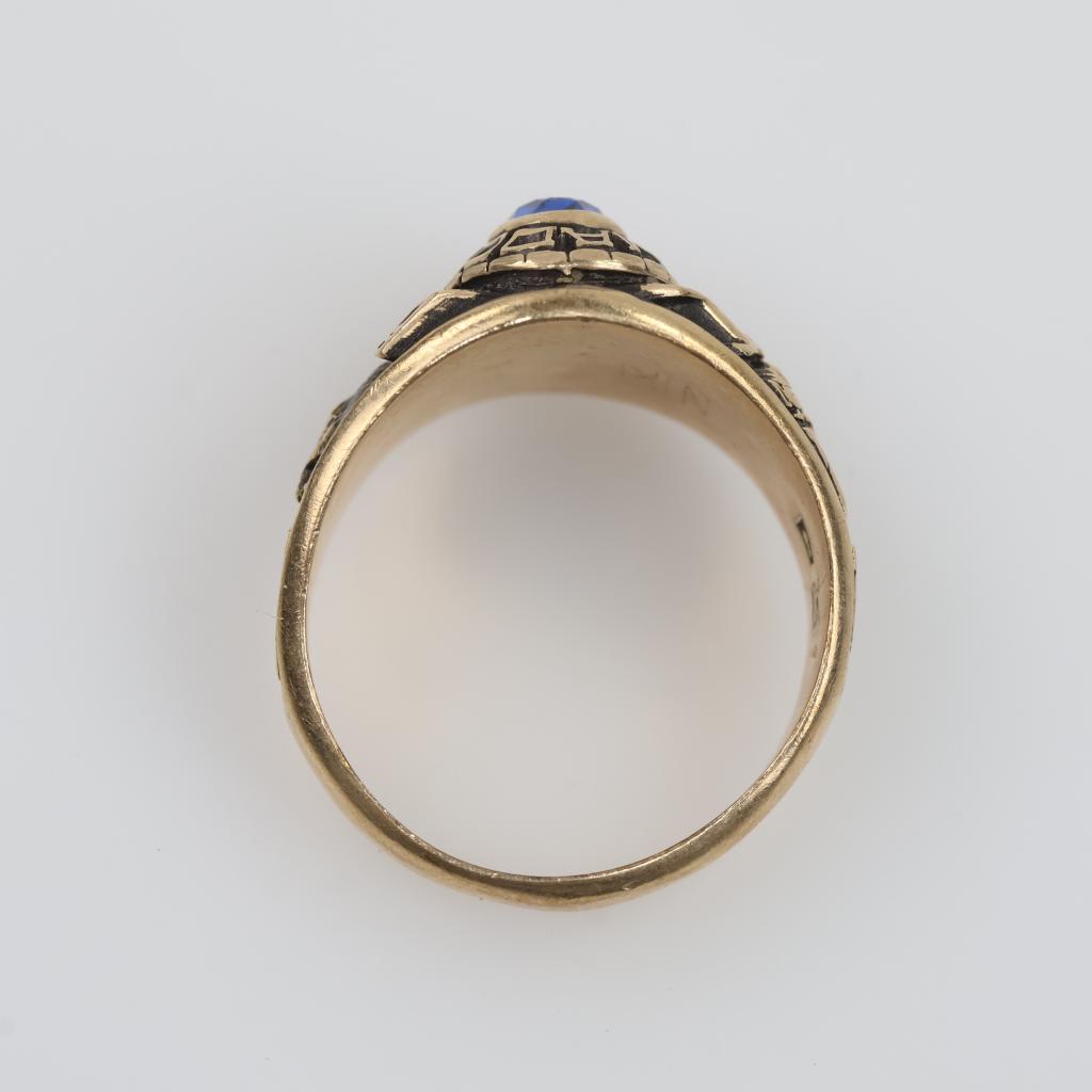 10kt Gold Blue Stone Class Ring | Property Room