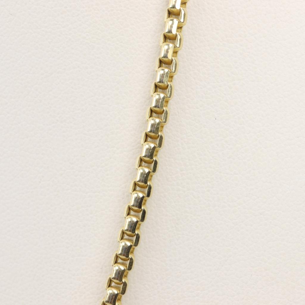 10kt Gold Box Link Necklace | Property Room