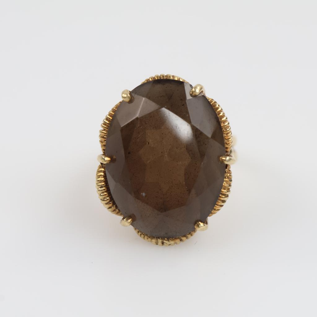 10kt Gold Brown Stone Ring | Property Room
