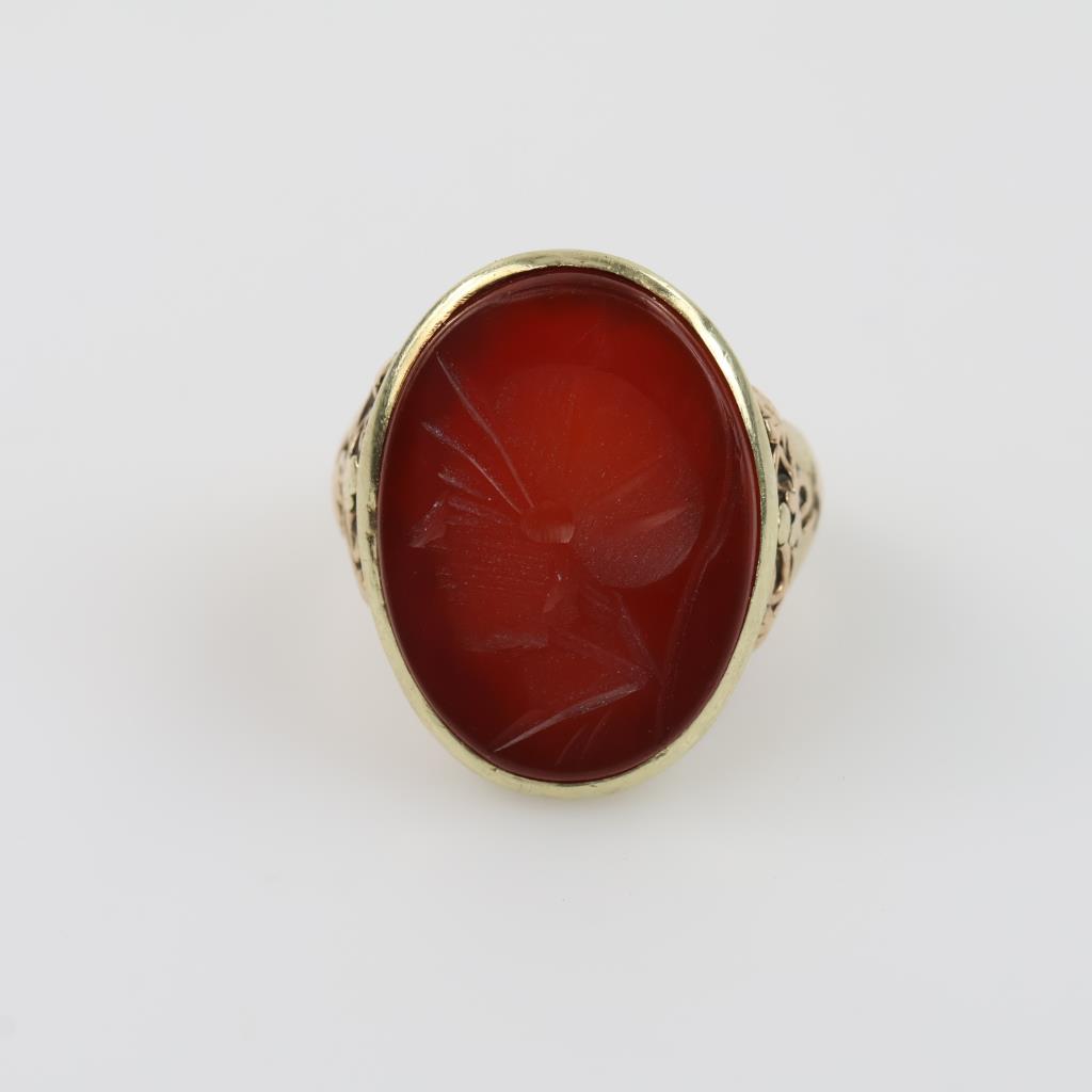 10kt Gold Brown Stone Ring | Property Room
