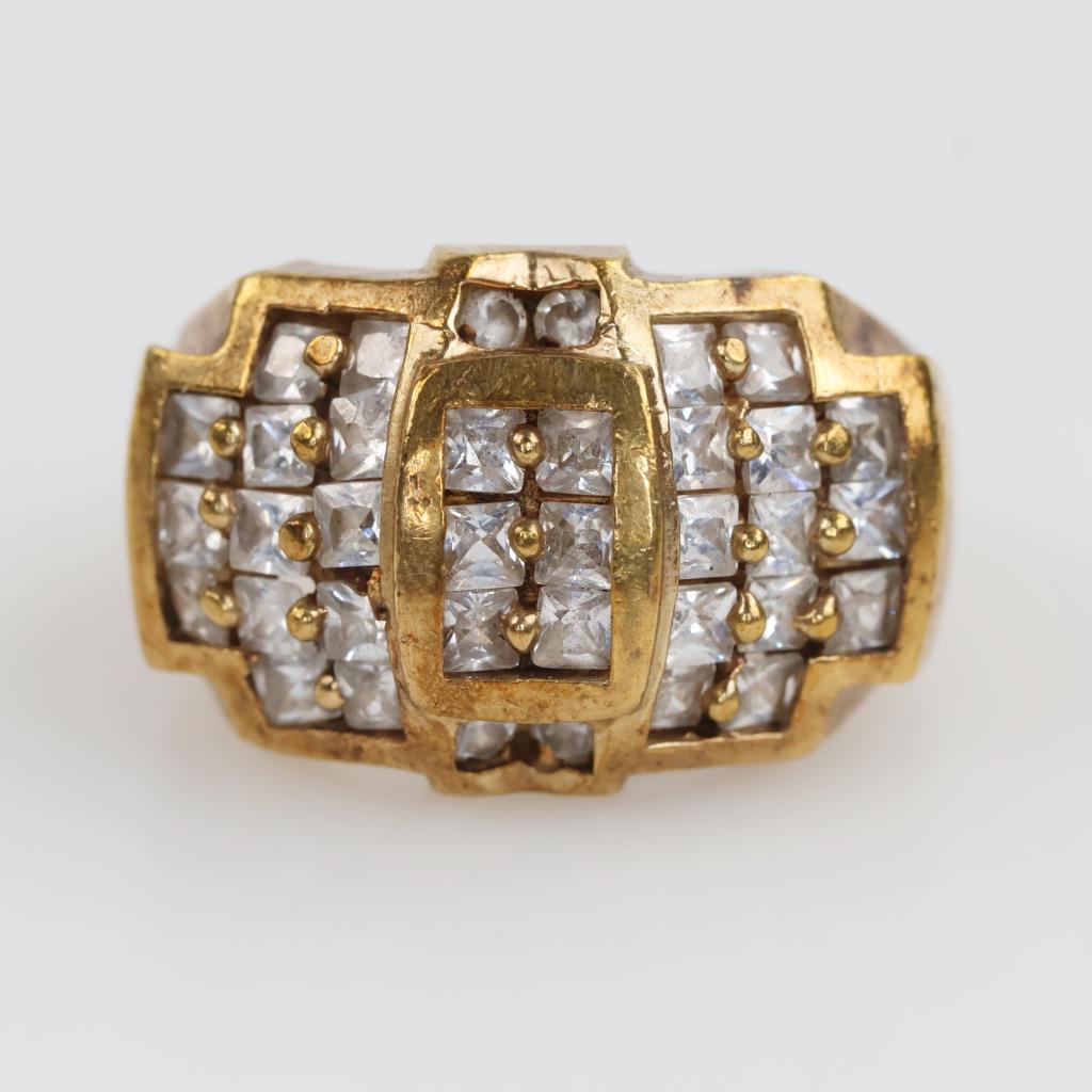 10kt Gold Clear Stone Ring | Property Room