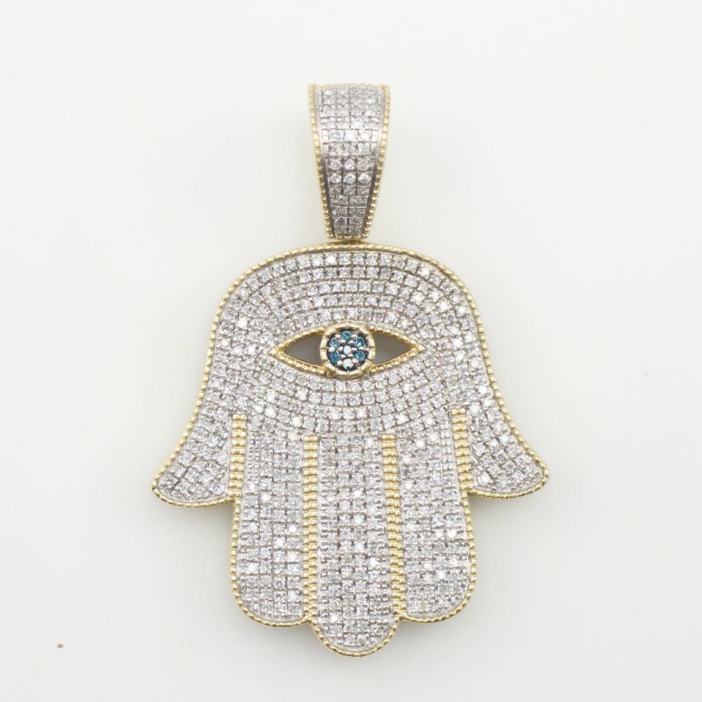 10kt Gold Diamond Accent Hand Pendant | Property Room