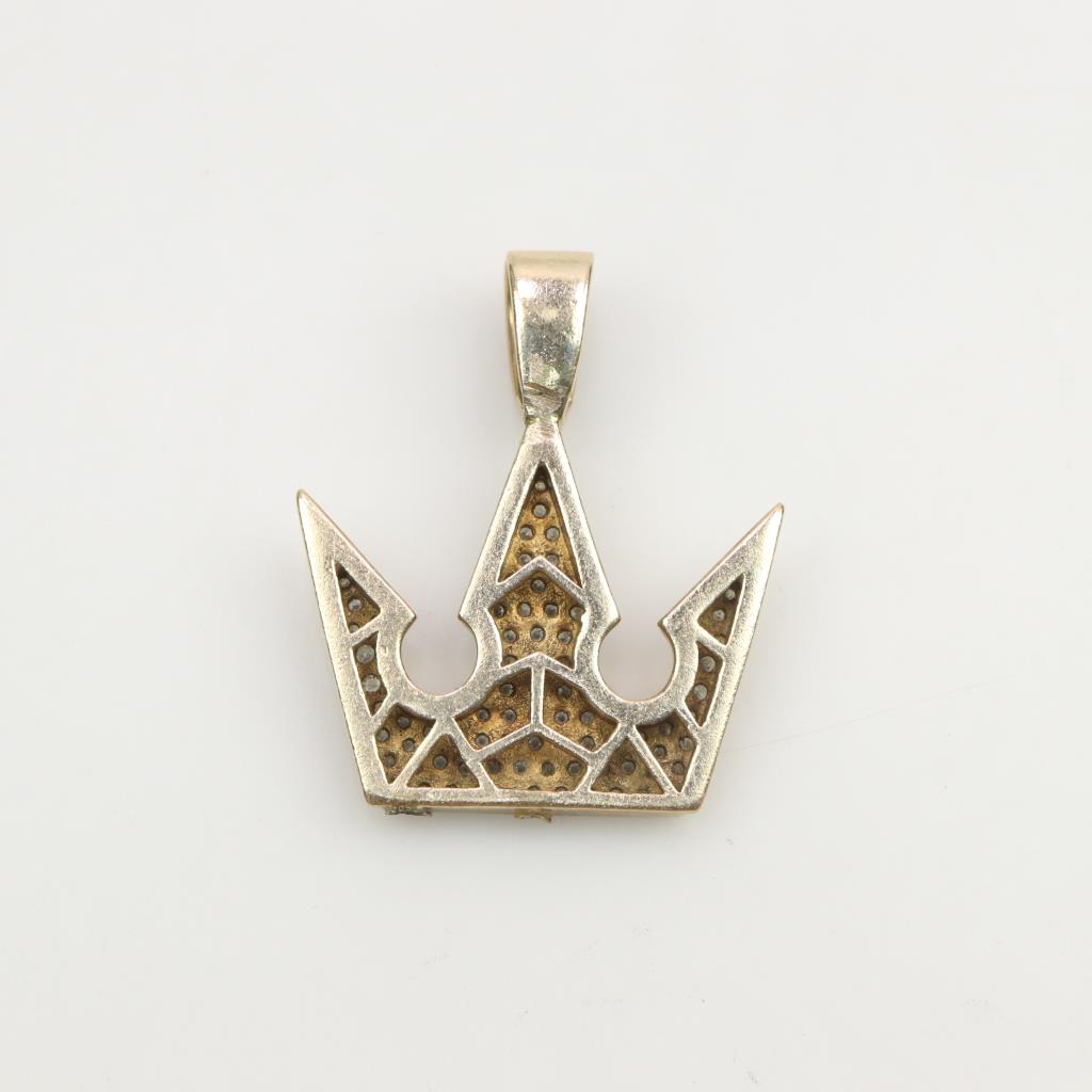10kt Gold Diamond Crown Pendant | Property Room
