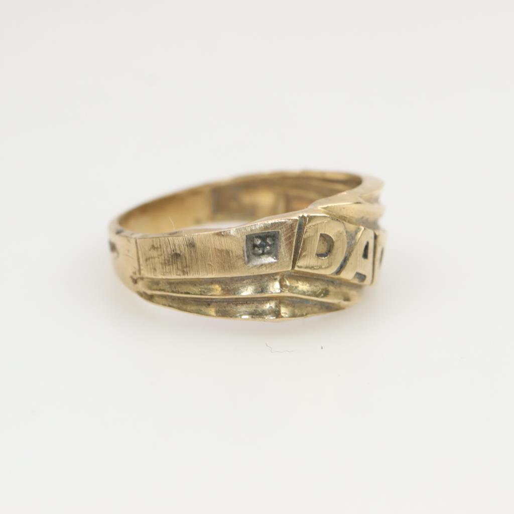 10kt Gold Diamond Dad Ring | Property Room