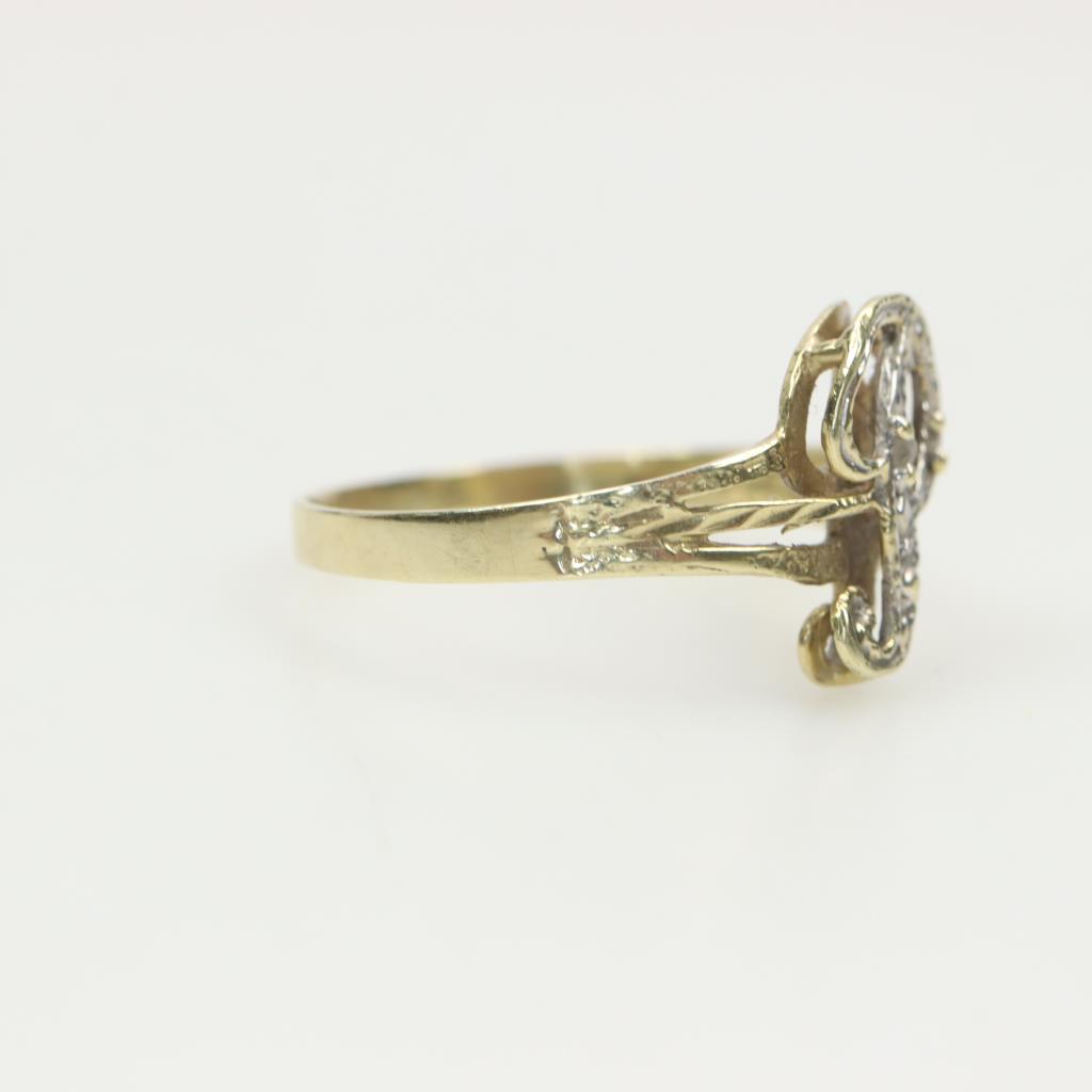 10kt Gold Diamond Letter Ring | Property Room