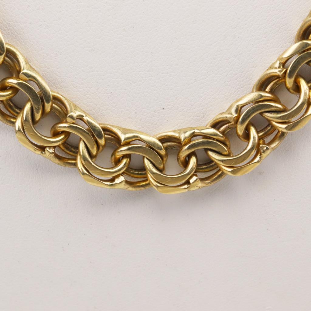10kt Gold Double Curb Link Necklace | Property Room